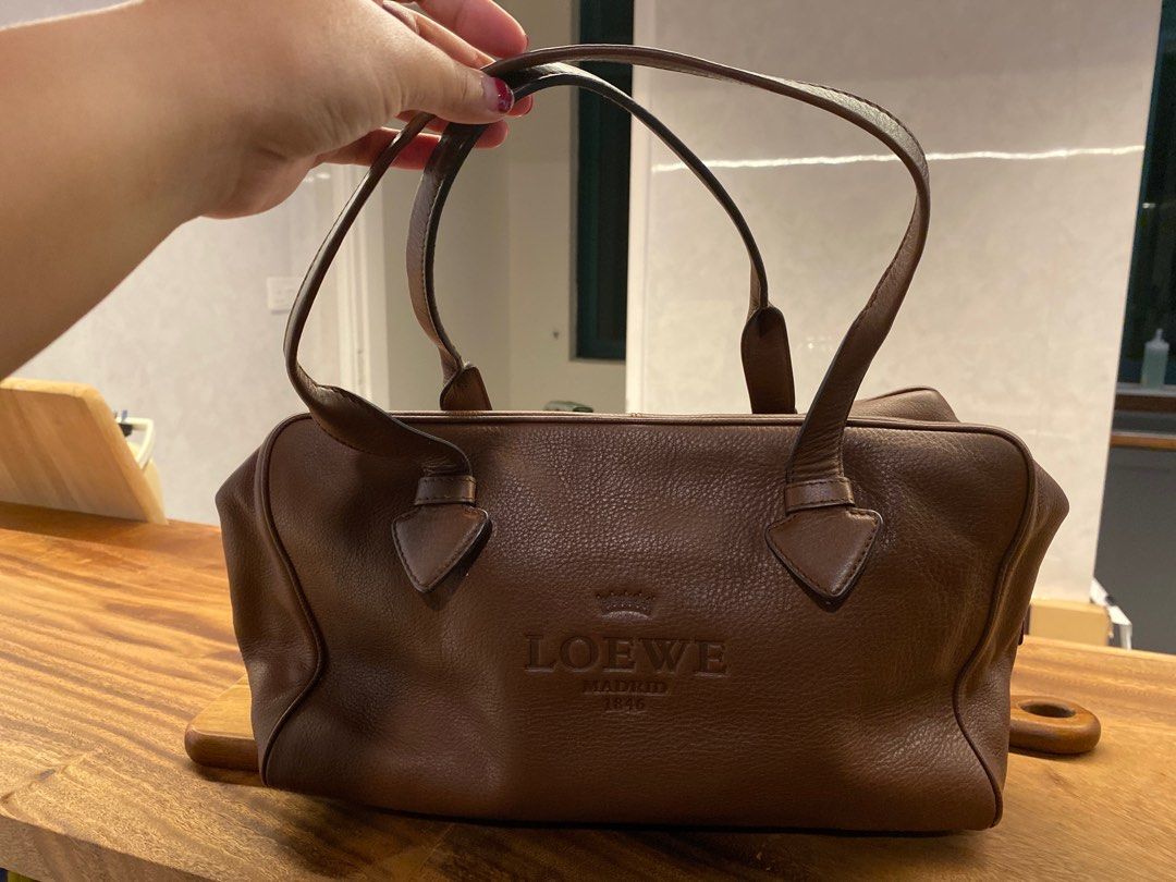 Loewe Amazona Leather Bowling Bag, Women's Fashion, Bags & Wallets ...