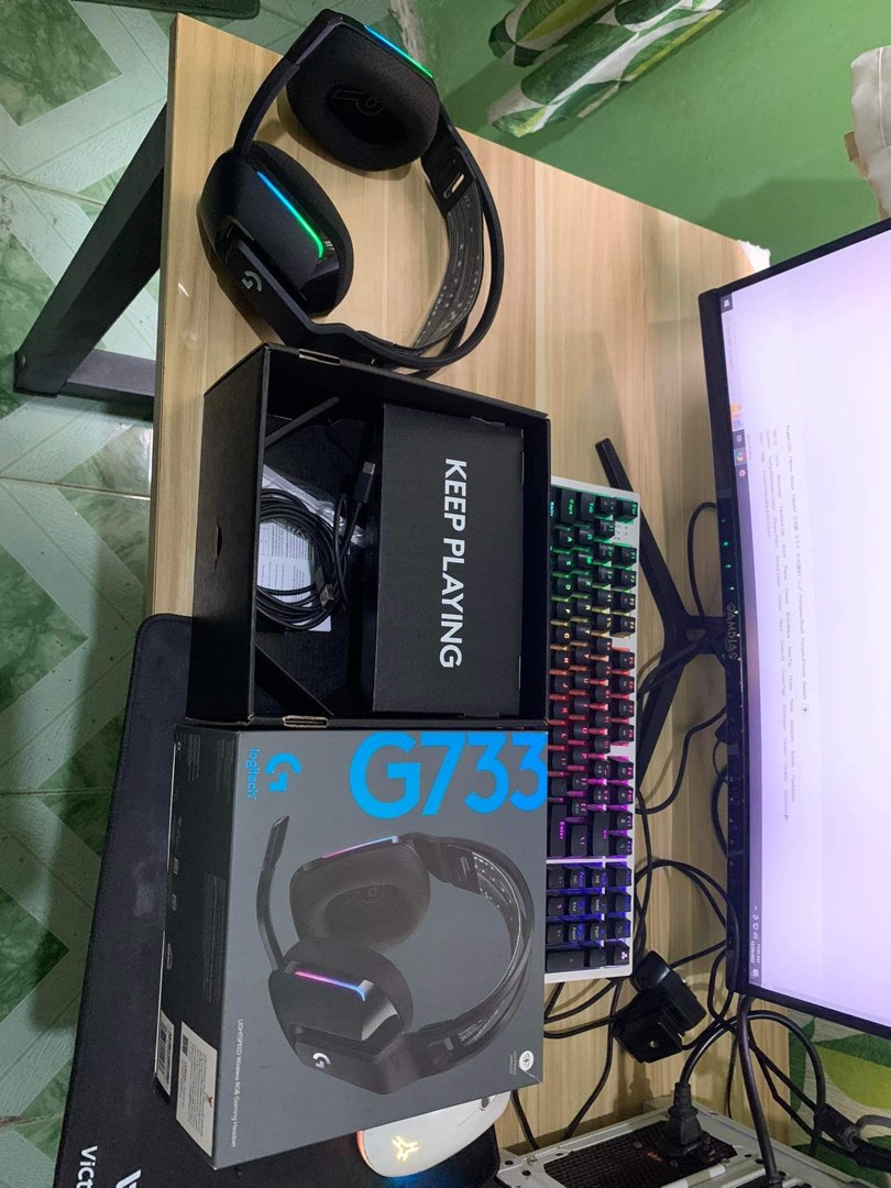 Logitech G733 complete good as new, Audio, Headphones & Headsets on ...