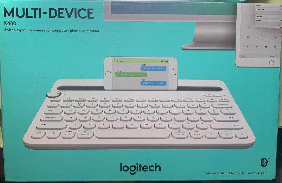 Logitech multi-device keyboard K480 鍵盤, 電腦＆科技, 電腦周邊及配件, 電腦鍵盤及相關產品 ...