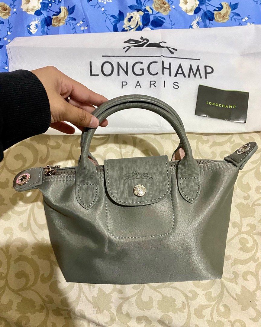 Longchamp Neo grey tas longchamp lc mini bag handbag, Barang Mewah, Tas ...