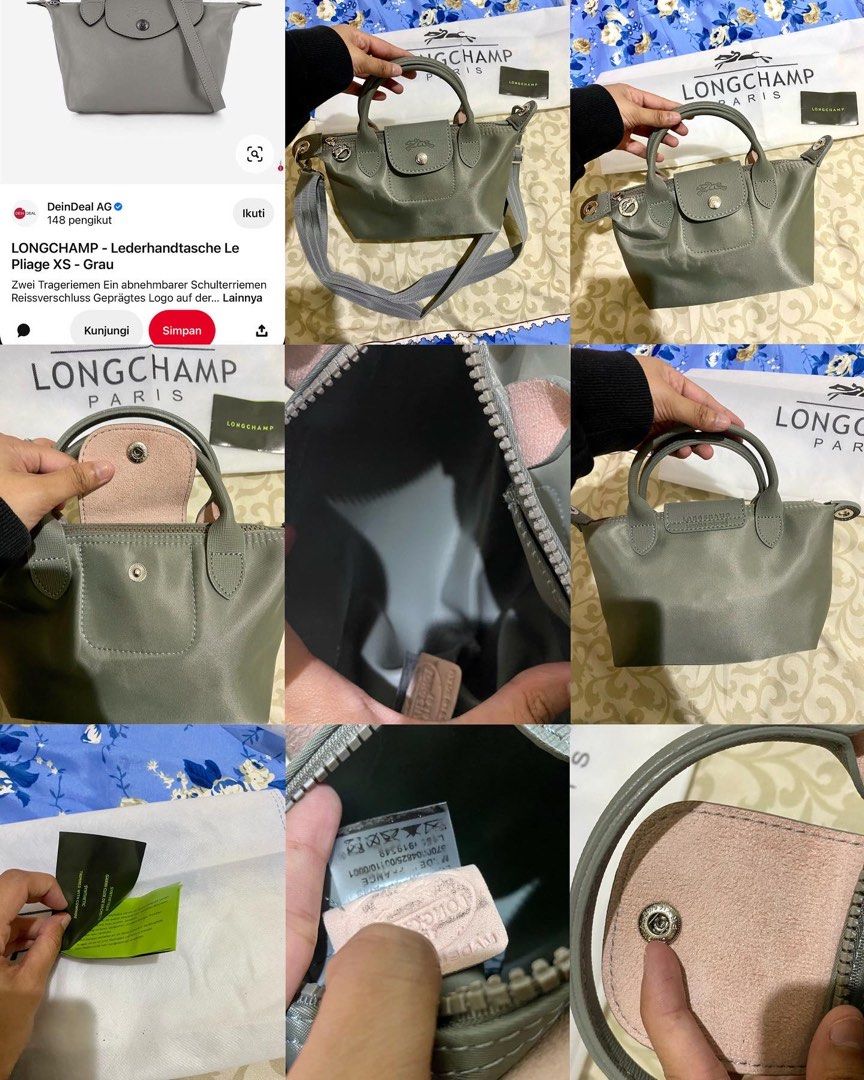 Longchamp Neo grey tas longchamp lc mini bag handbag, Barang Mewah, Tas ...