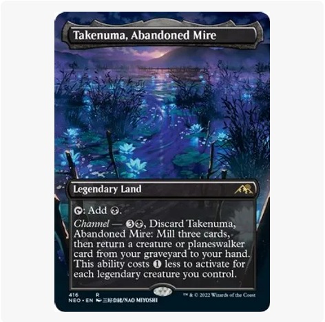 Magic The Gathering - Takenuma, Abandoned Mire (Borderless), Hobbies ...