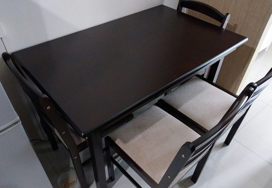 Mandaue Foam 4 Seater Dining table (Rush sale), Furniture & Home Living ...
