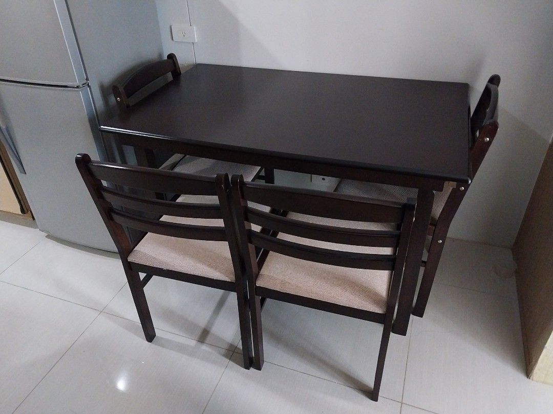 Mandaue Foam 4 Seater Dining table (Rush sale), Furniture & Home Living ...