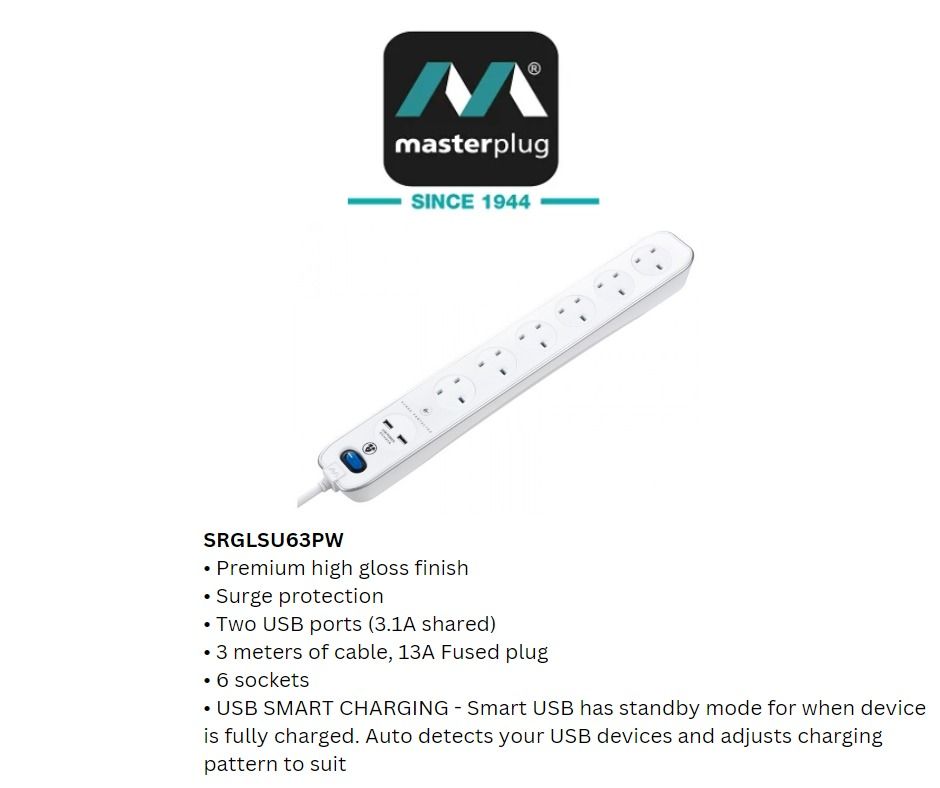 Master Plug power surge protection extension socket extension plug, TV ...