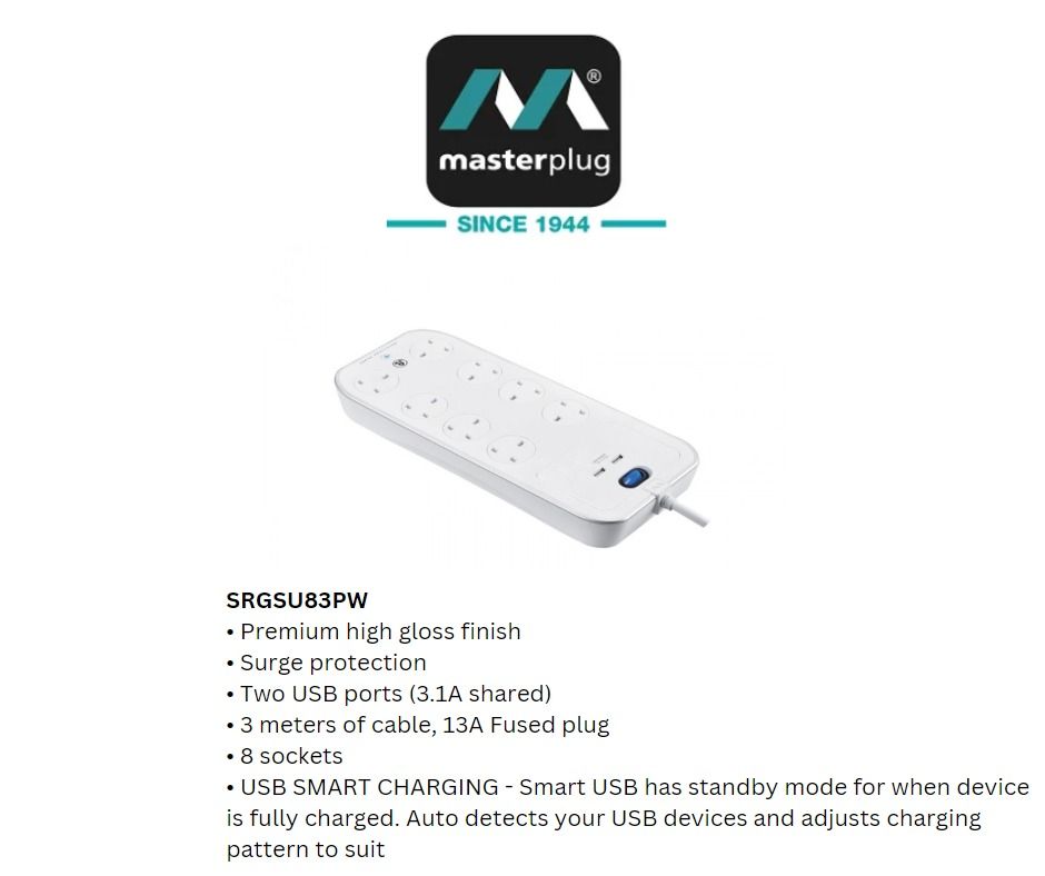 Master Plug power surge protection extension socket extension plug, TV ...