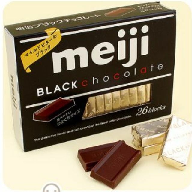 MEIJI BLACK CHOCOLATE 26 BLOCKS MILD BITTER | JAPAN, Food & Drinks, Packaged & Instant Food on ...