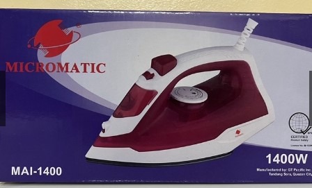 Micromatic Flat Iron/Micromatic Dry and Steam Iron MAI-1400, TV & Home ...