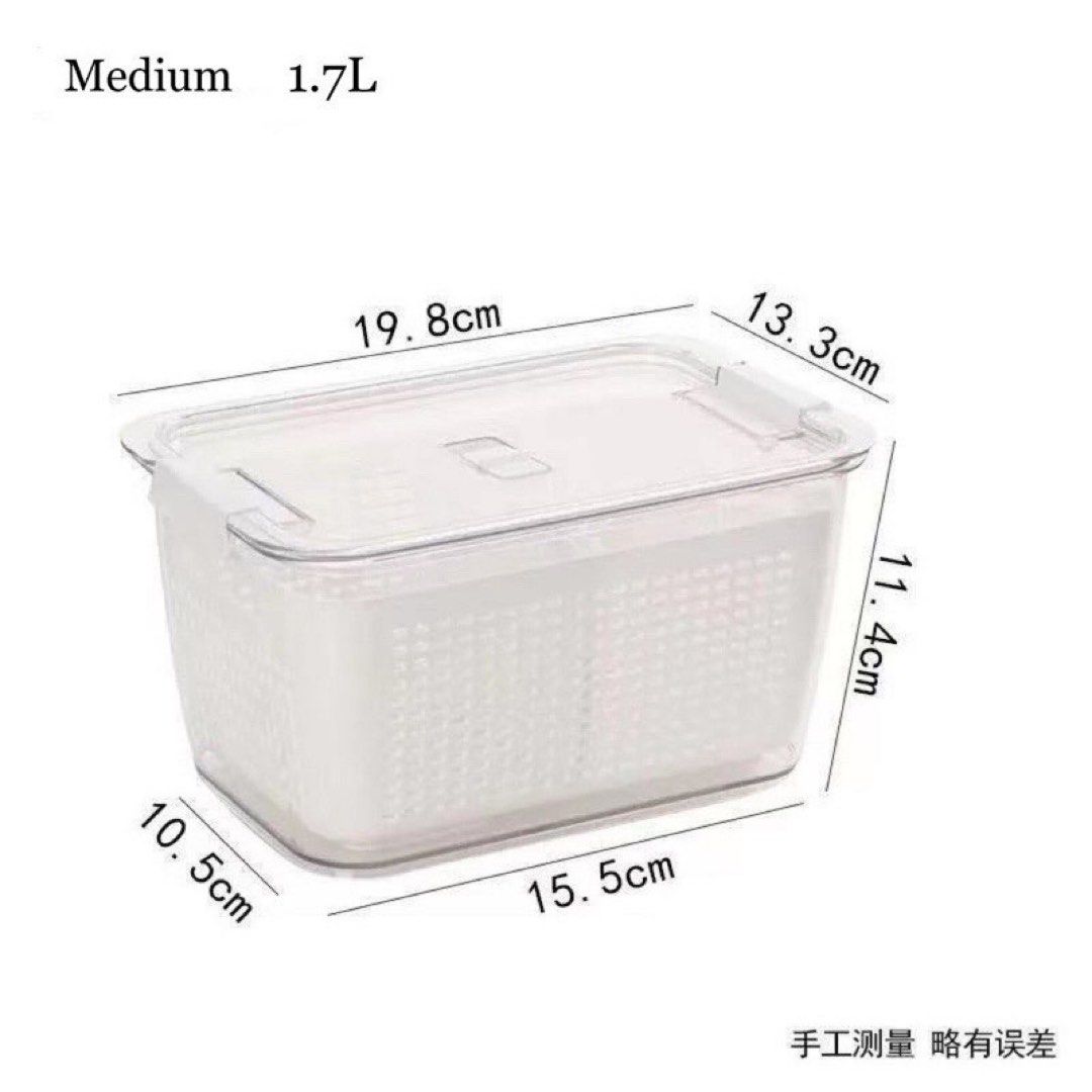 Minor defects Double Layer Transparent Storage Box Fruit Container ...