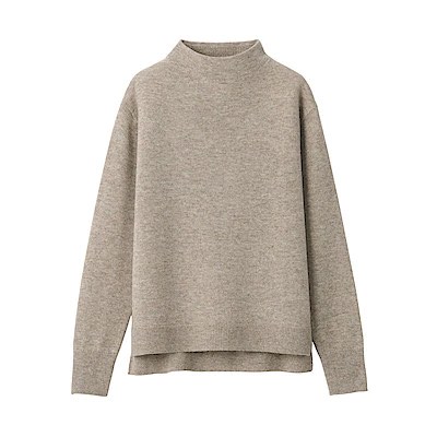 MUJI Yak Blend Wool Mock Neck Sweater, Women's Fashion, Coats, Jackets ...