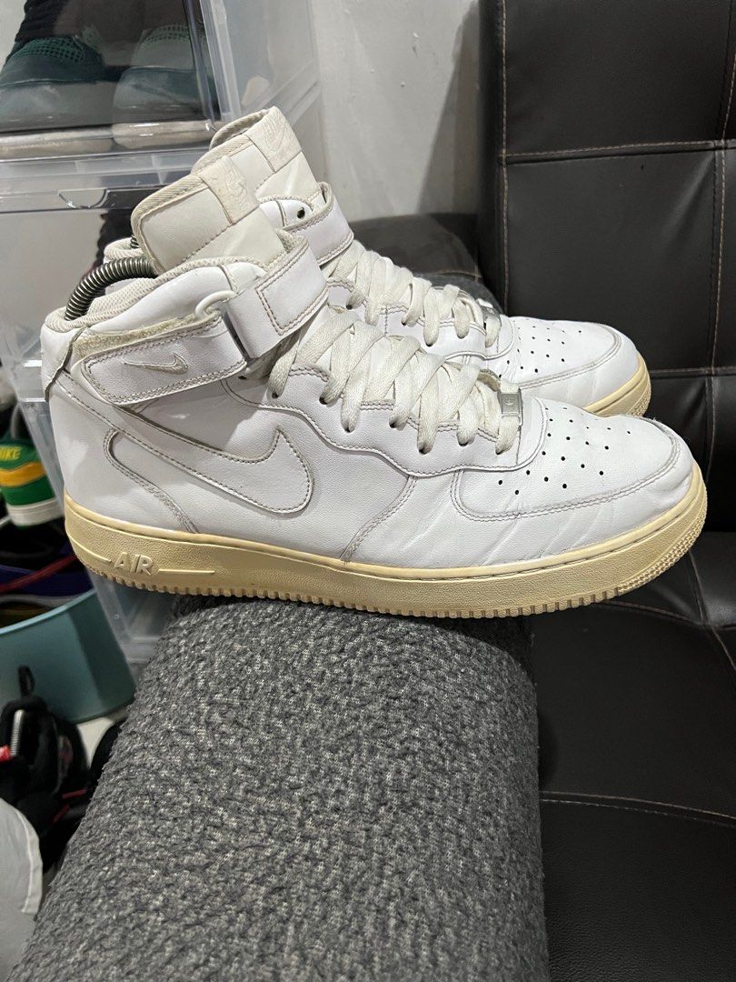Nike Air Force 1 Mid White 12UK, Men's Fashion, Footwear, Sneakers on ...