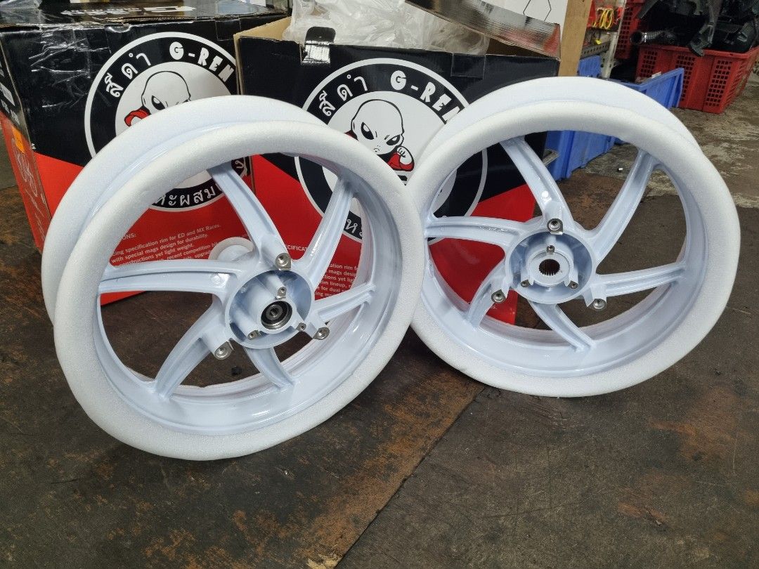 NMAX V2 G-Ren 14 inch White Rims, Motorcycles, Motorcycle Accessories ...