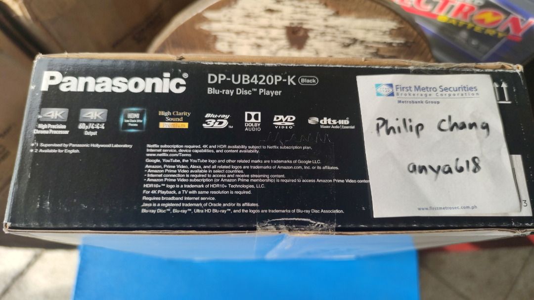 Panasonic DP-UB420 - 4K Ultra HD Blu-Ray Player (110v), TV & Home ...
