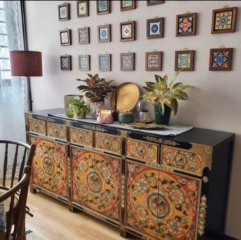 Peranakan Tile with wooden frame / (gift ideas), Furniture & Home ...