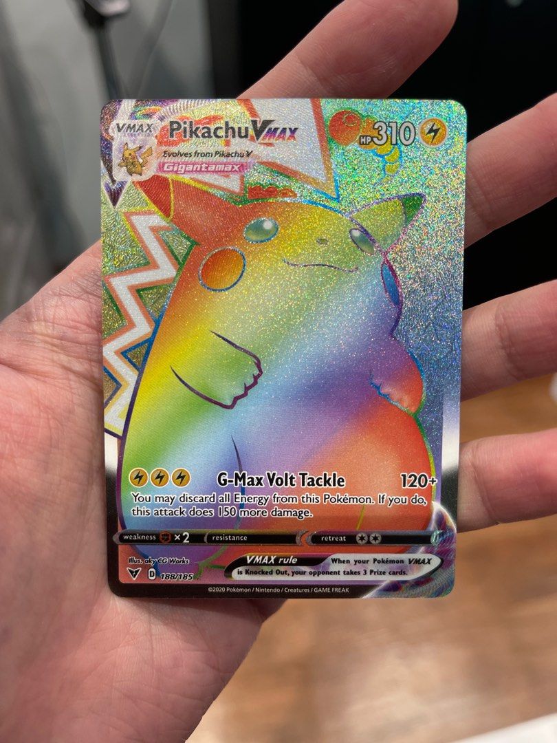 Pikachu Vmax Rainbow, Hobbies & Toys, Toys & Games on Carousell