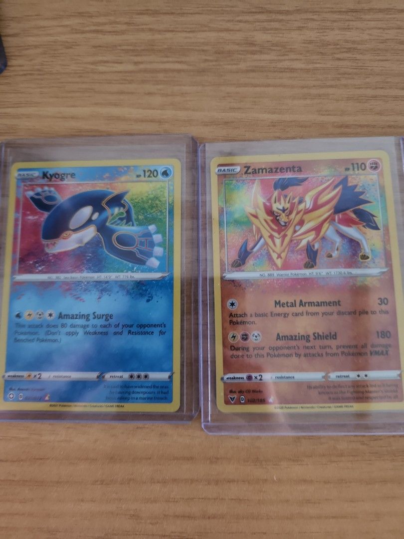 Pokemon Amazing Rare Zamazenta Kyogre, Hobbies & Toys, Toys & Games on ...