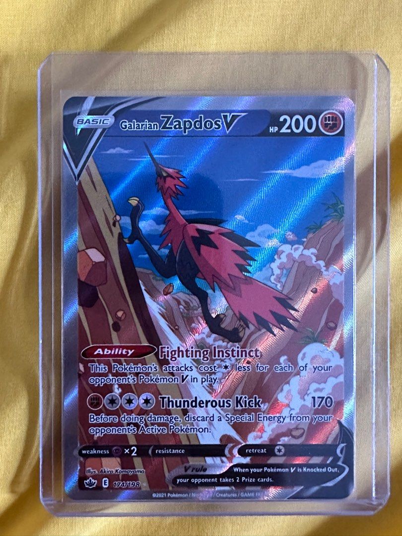 Pokemon Galarian Zapdos V Aa Hobbies And Toys Toys And Games On Carousell
