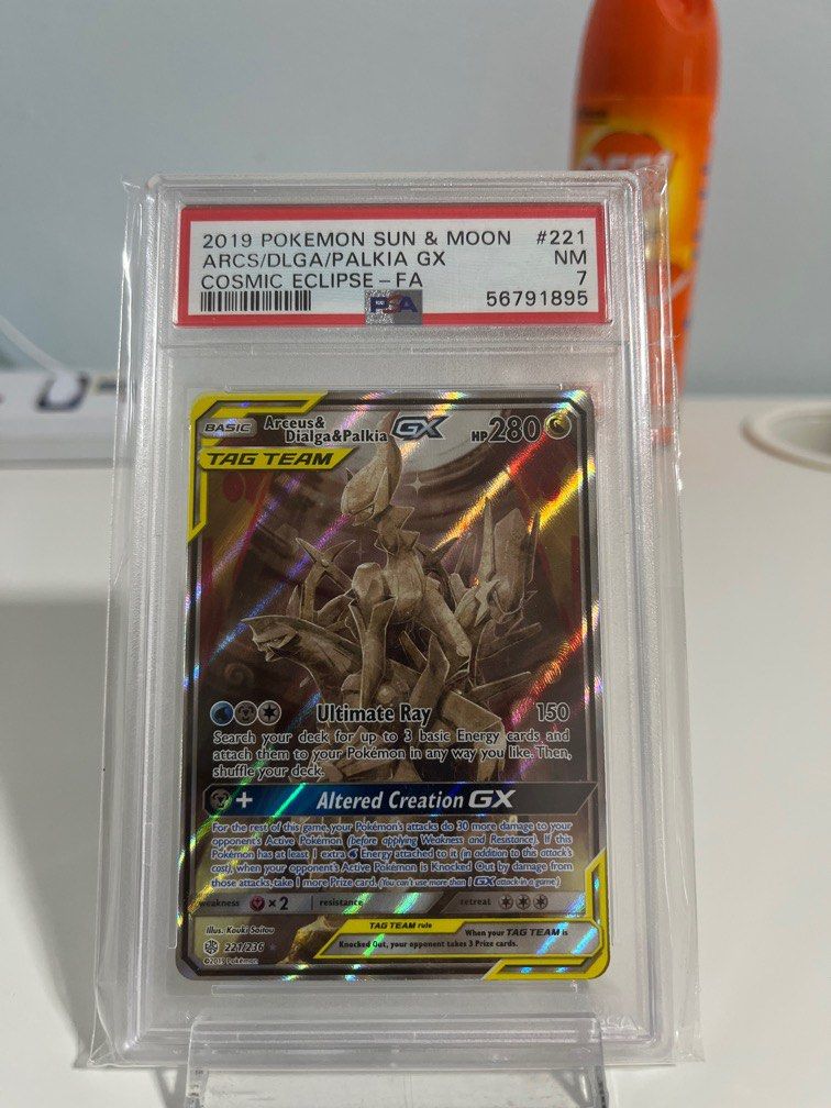 Pokemon Card Psa 7 Arceus Dialga Palkia Gx AA, Hobbies & Toys, Toys ...