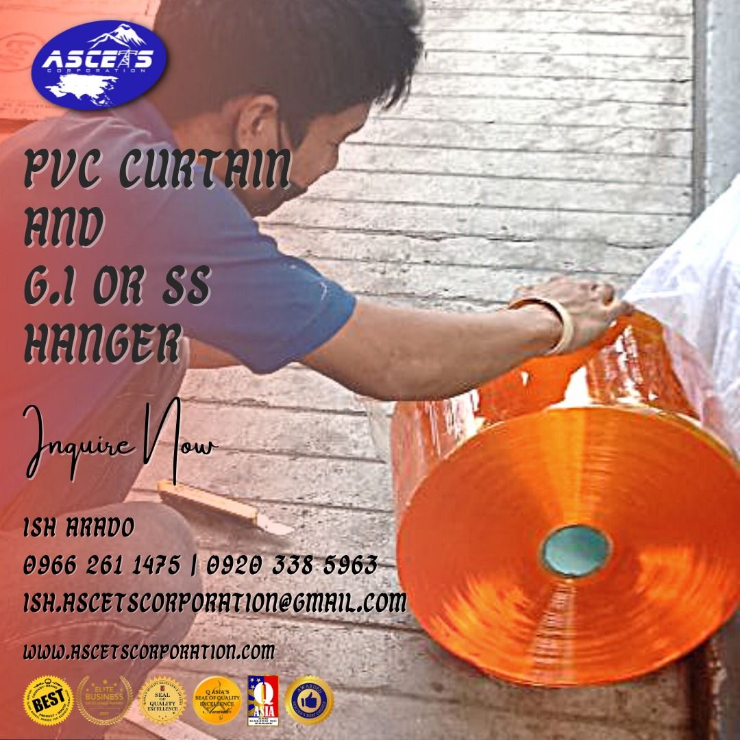 pvc curtain clear/yellow plain/rib, Commercial & Industrial ...