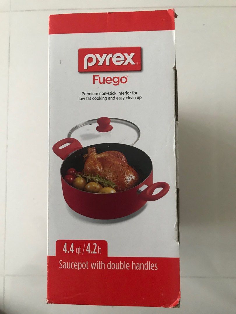 Pyrex Fuego 4.2 Litre Sauceport with double handle, Furniture & Home ...