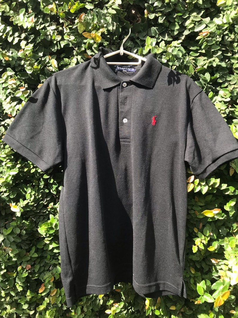Ralph Lauren Black Polo Shirt, Men's Fashion, Tops & Sets, Tshirts & Polo Shirts on Carousell