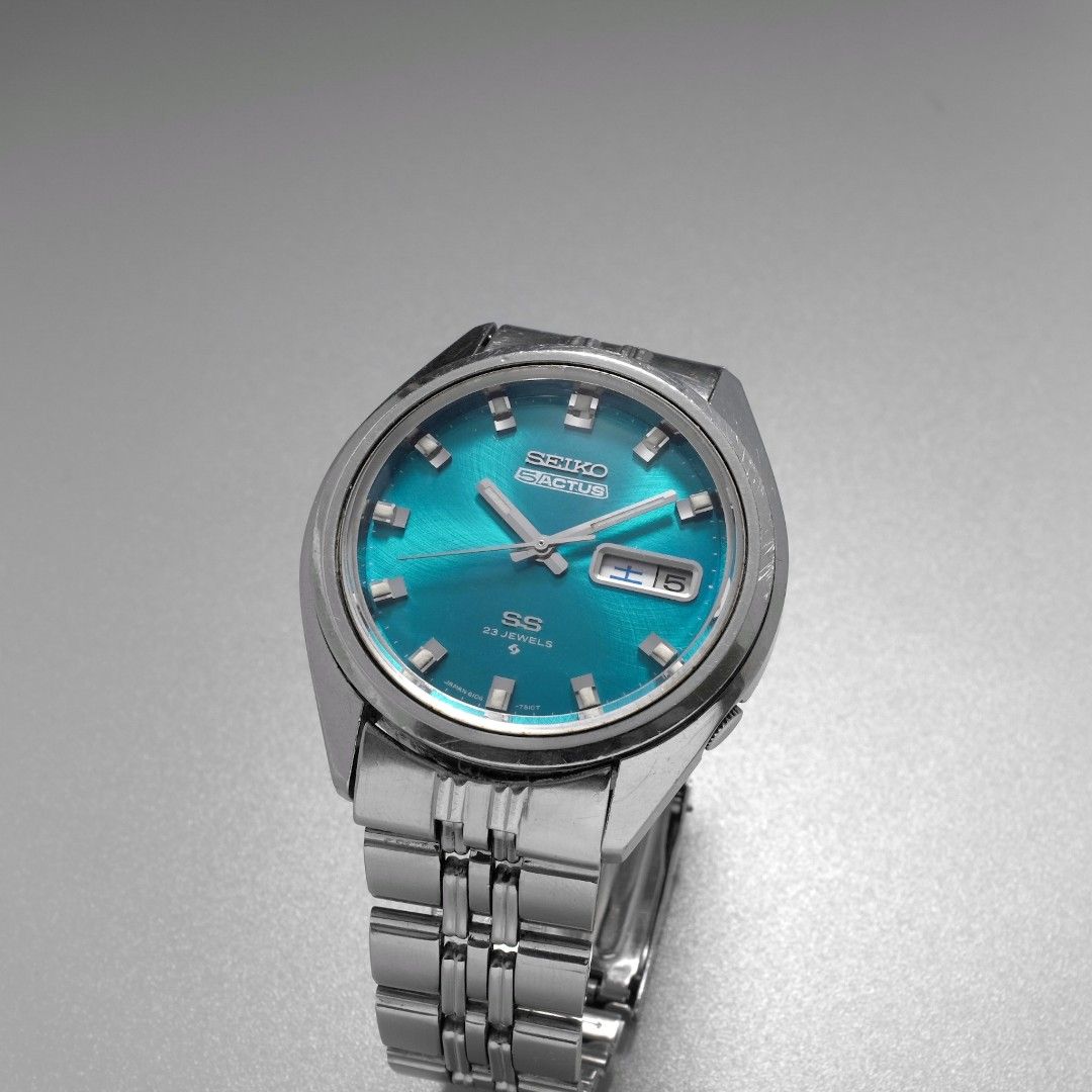 Rare Teal Spiral Dial Seiko Actus SS Vintage 6106-7480 from 1972 ...