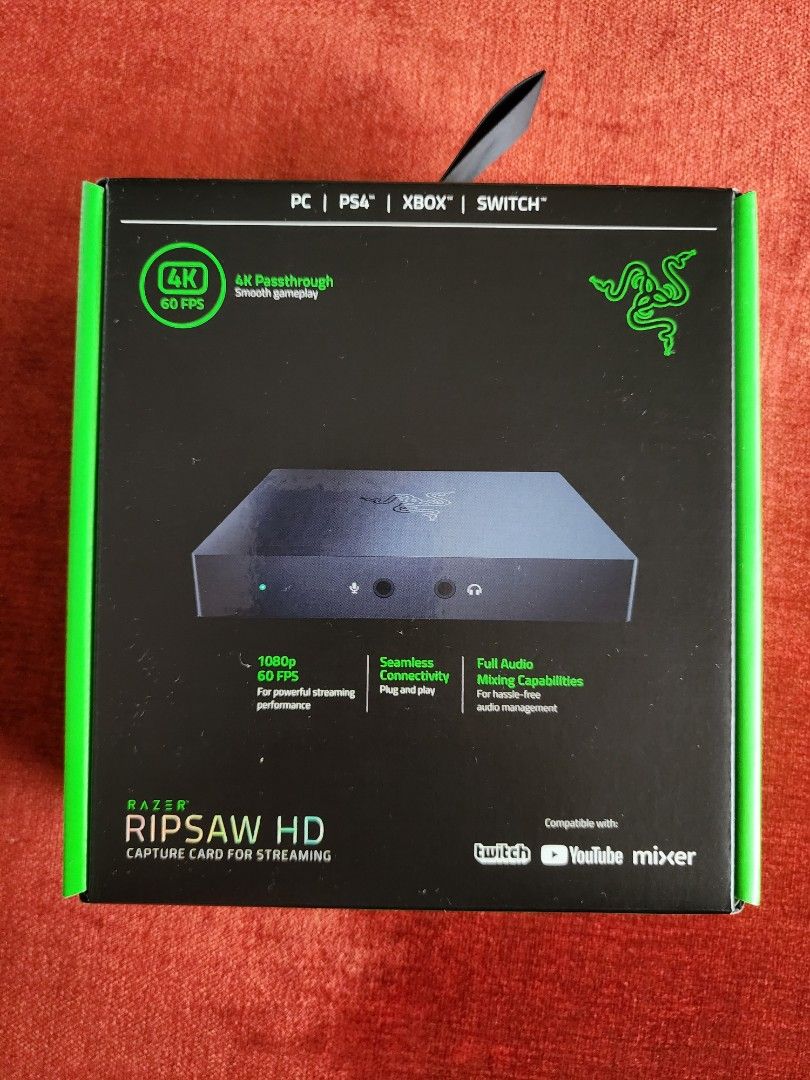 Razer Ripsaw HD Capture Card, Computers & Tech, Parts & Accessories ...
