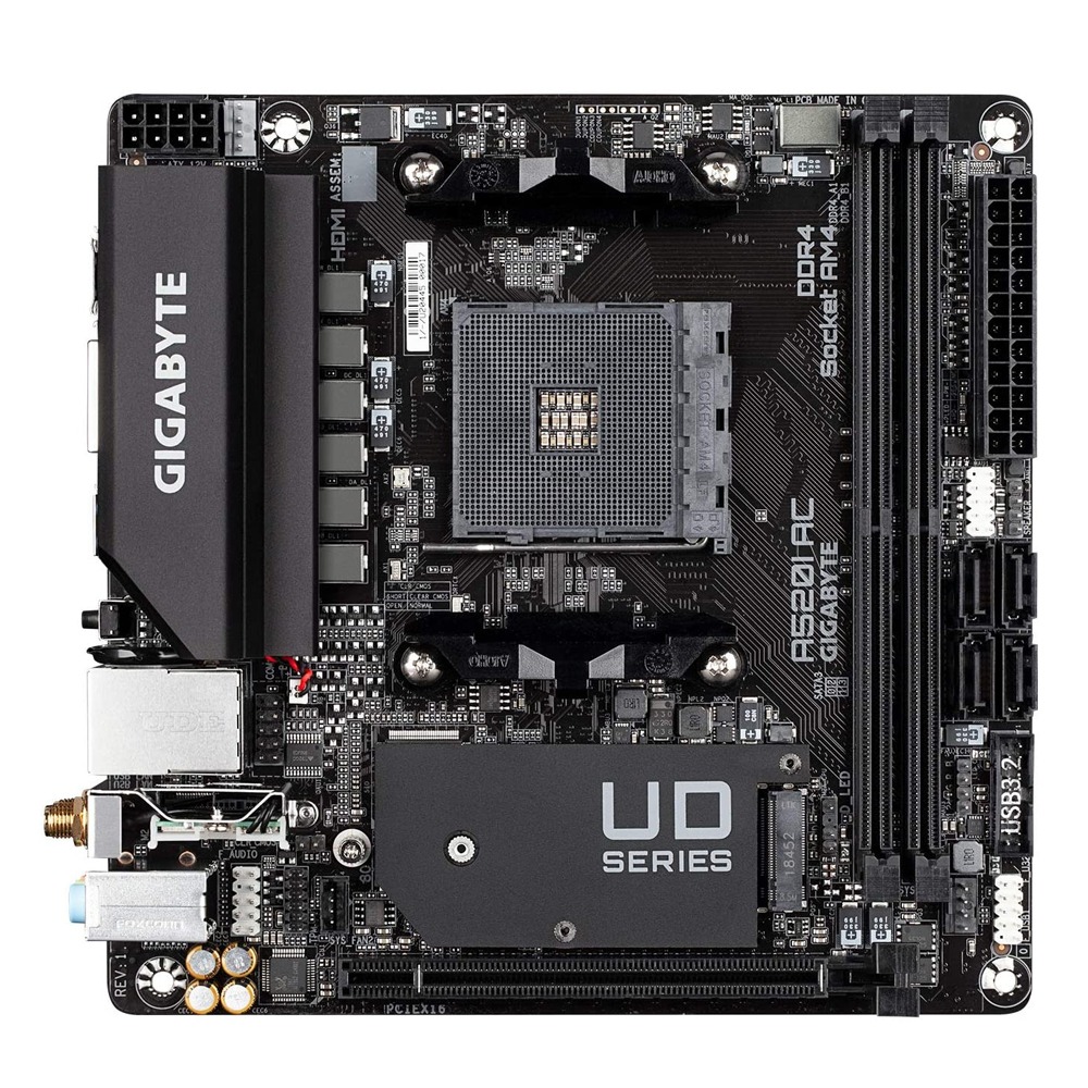 REFURBISHED GA-A520I-AC GIGABYTE AMD A520 MINI ITX 11AC WIFI, GIGBYTE ...