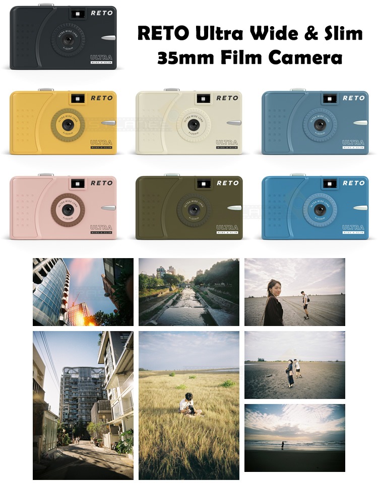 RETO Ultra Wide & Slim 35mm Reusable Film Camera, Photography, Cameras ...