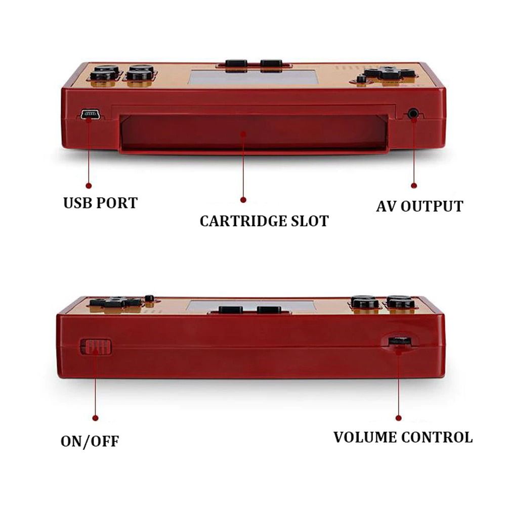 Retro New 8-bit Portable Classic Game Console Set, Video Gaming, Gaming ...