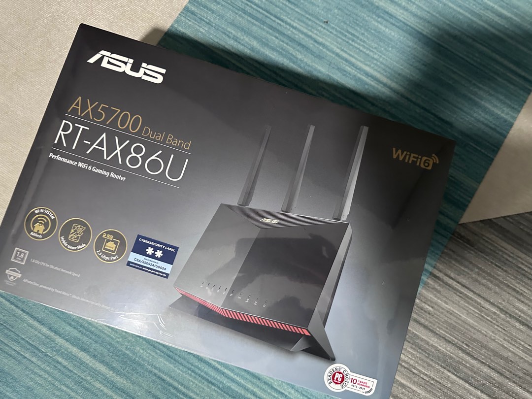 RT-AX86U Dual Band WiFi 6 Gaming Router, WiFi 6 802.11ax, Mobile Phones ...