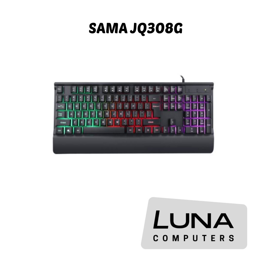 SAMA JQ308G Keyboard Wired lighting RGB BLACK, Computers & Tech, Parts ...