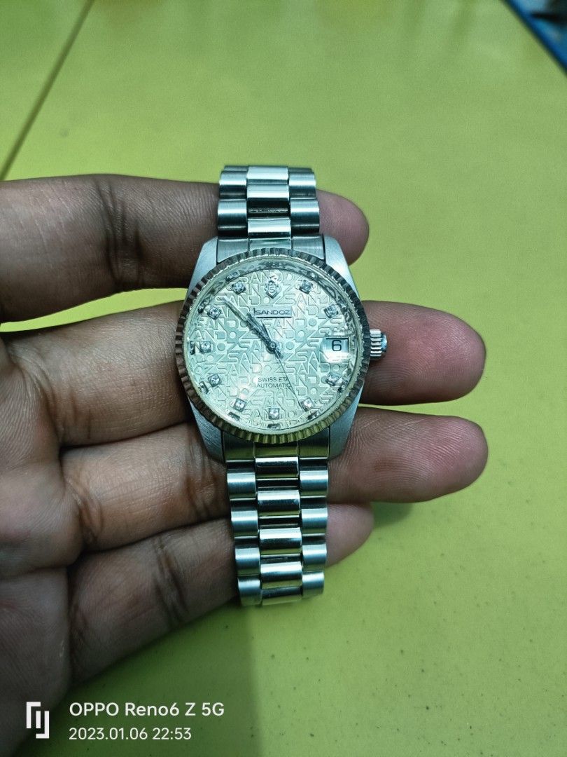 sandoz swiss eta computer dial automatic, Men's Fashion, Watches ...