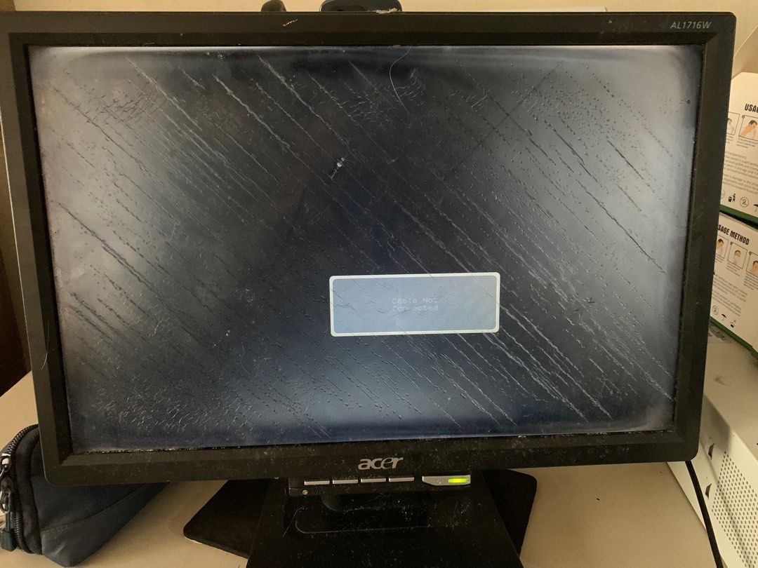 Scratched ACER AL1716W Monitor, Computers & Tech, Parts & Accessories ...