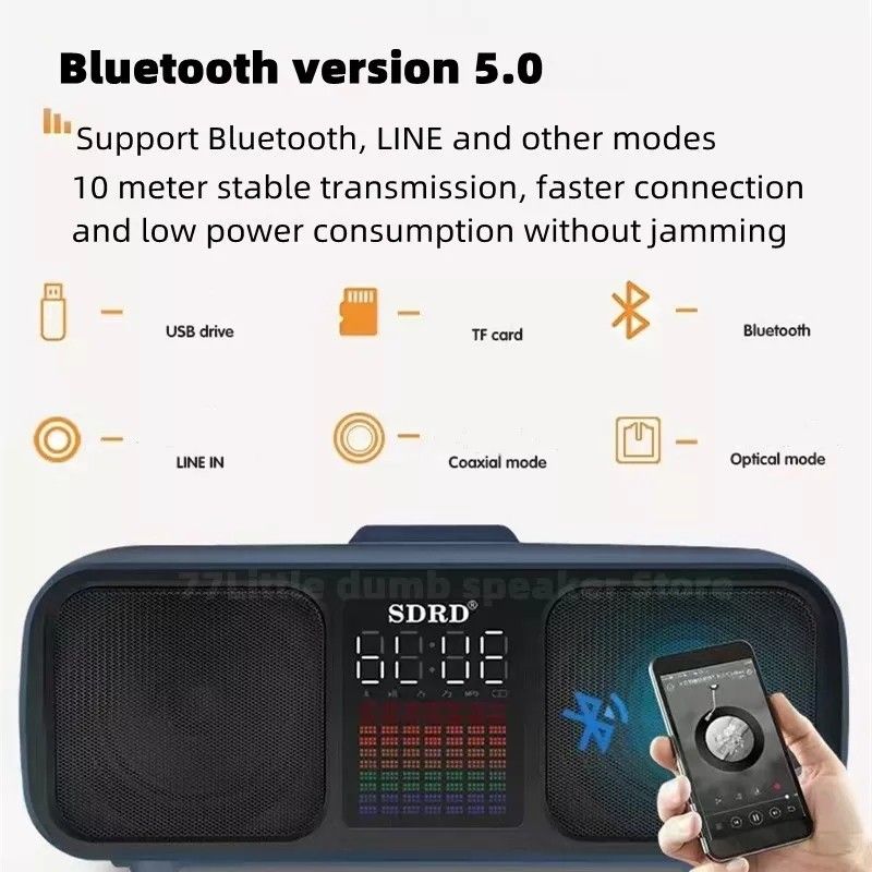 SDRD SD318 - Family Karaoke Amplifier Sound System with Dual Wireless Microphone, Audio, Other ...