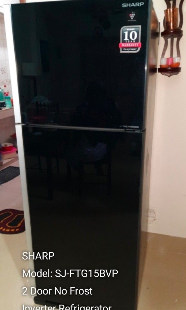 SHARP 2 Door No Frost Inverter Refrigerator Model: SJ-FTG15BVP, TV ...