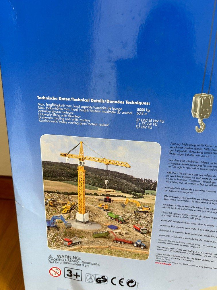 Siku Made in Germany 1899 Hammer-Head Liebherr Crane [Construction ...