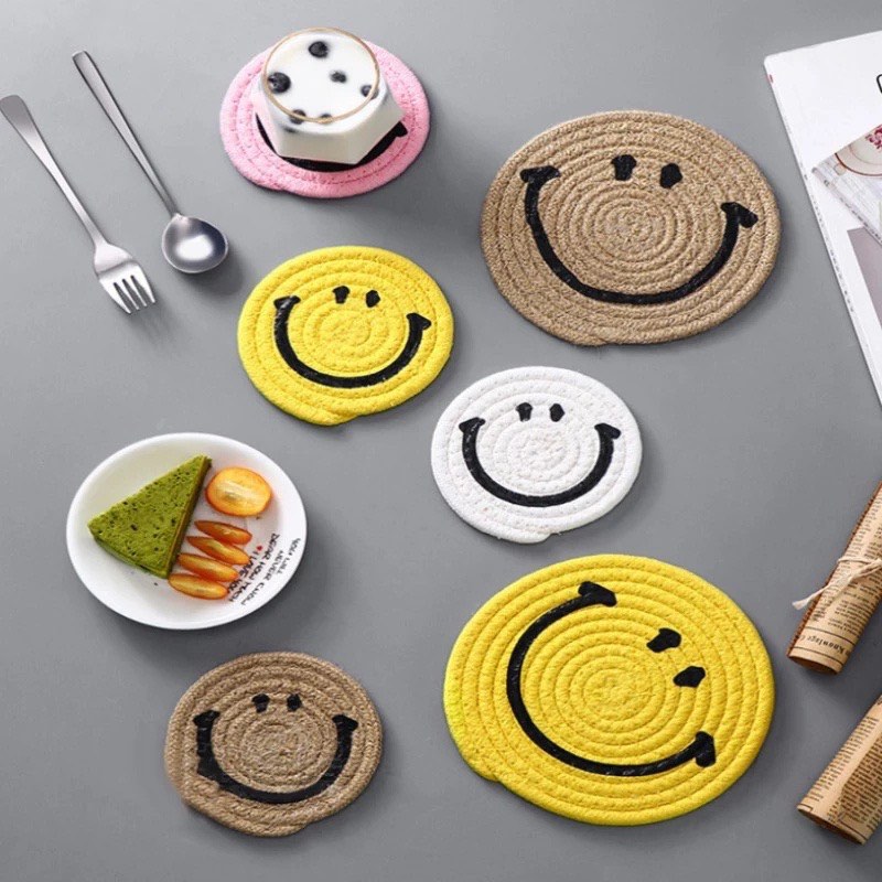 Smiley Face Coaster, Furniture & Home Living, Kitchenware & Tableware ...
