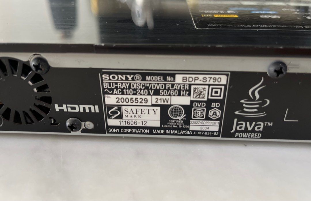 Sony 3D Blu Ray player BDP-S790, TV & Home Appliances, TV ...