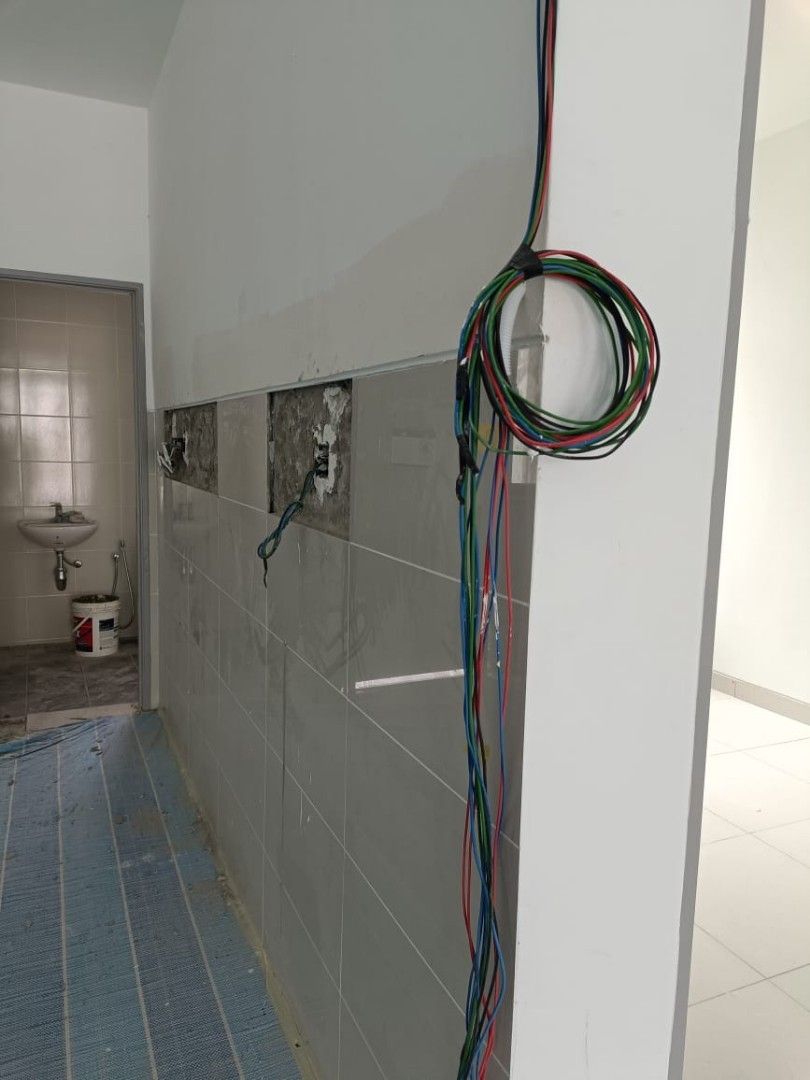 Specialist Electrical wiring works Checking hacking conceal plaster ...