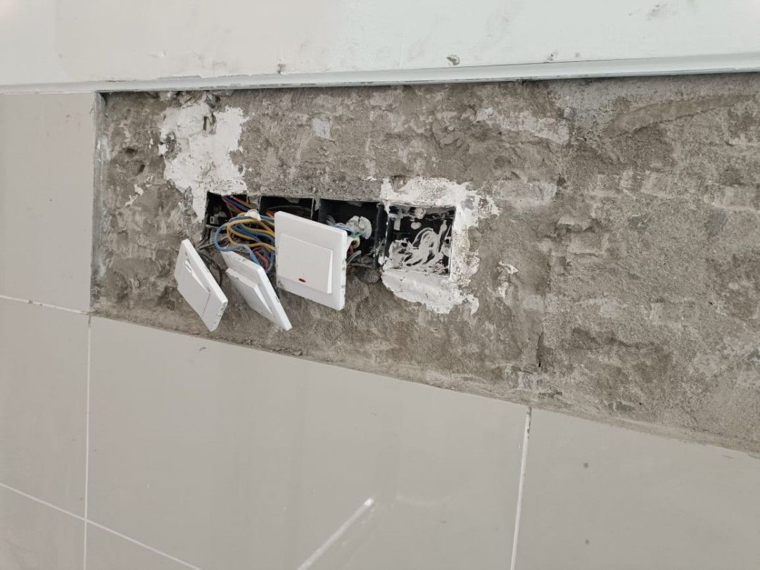 Specialist Electrical wiring works Checking hacking conceal plaster ...