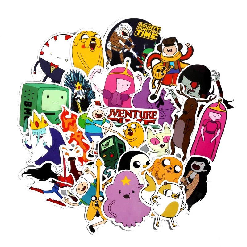 (Stickers) 29pc Adventure Time Finn Jake BMO Princess Bubblegum ...