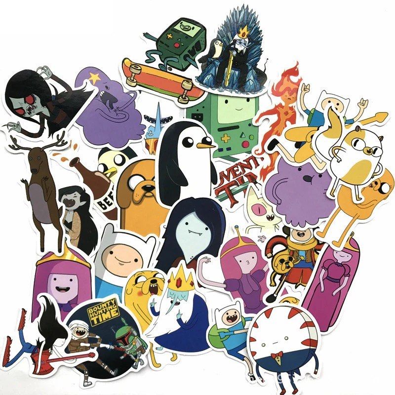 (Stickers) 29pc Adventure Time Finn Jake BMO Princess Bubblegum ...
