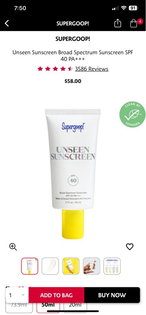 Supergoop sunscreen, Beauty & Personal Care, Face, Face Care on Carousell