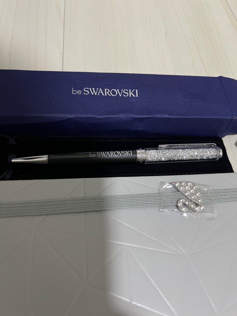 Swarovski pen and notebook, Luxury, Accessories on Carousell