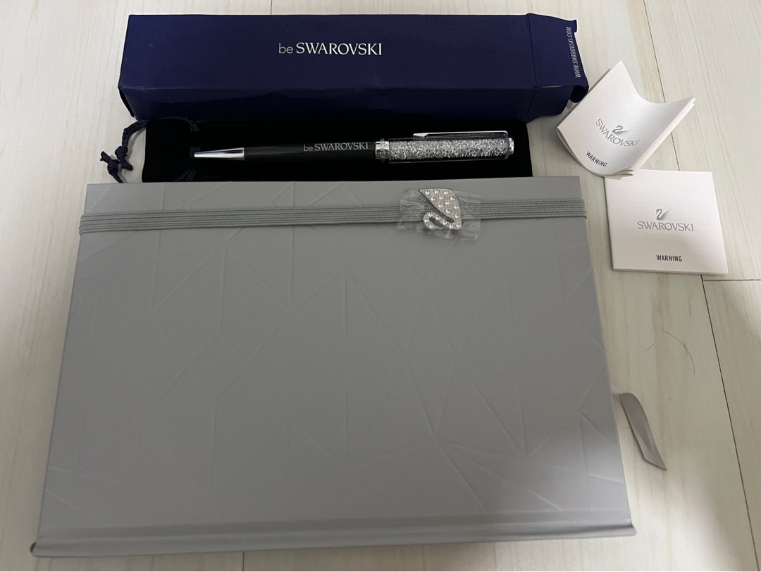 Swarovski pen and notebook, Luxury, Accessories on Carousell
