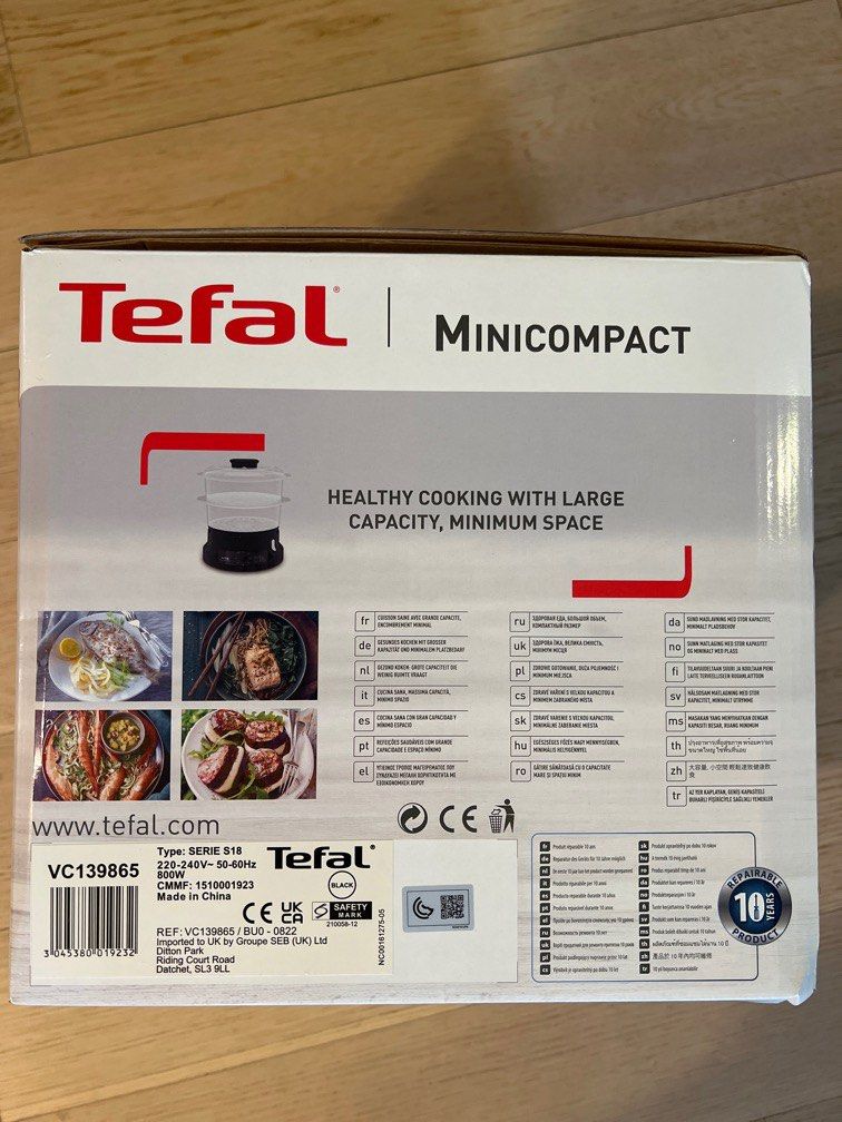 Tefal Mini compact steam cooker VC1398, TV & Home Appliances, Kitchen ...