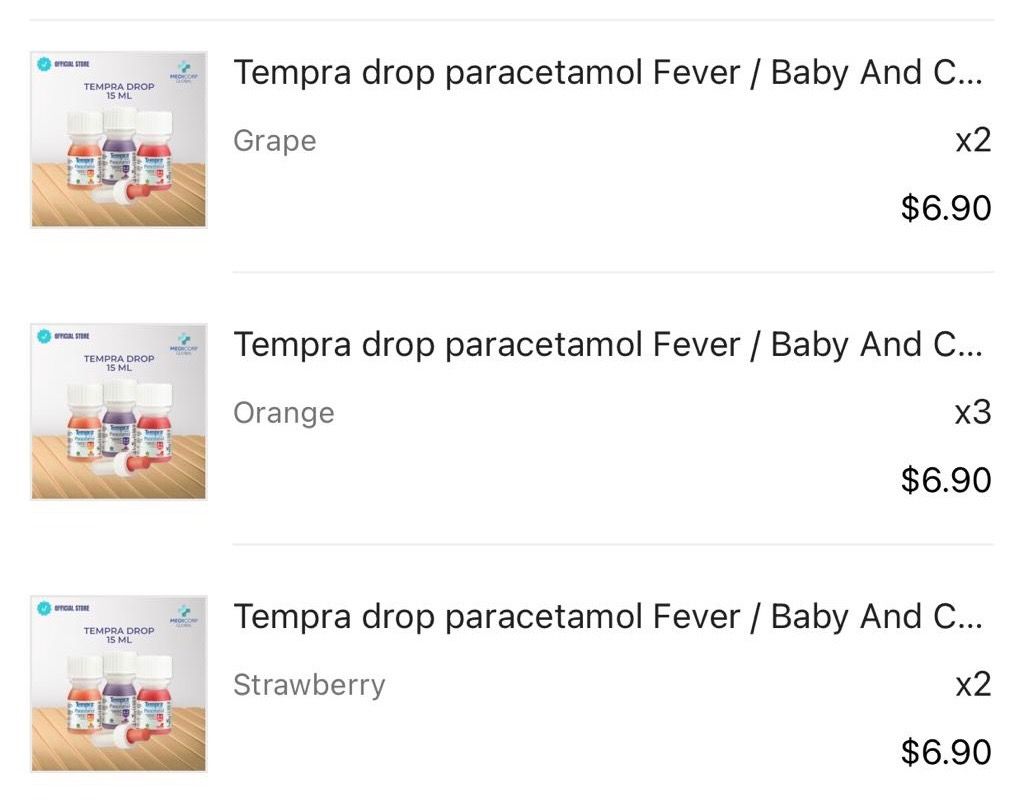 Tempra drop paracetamol, Health & Nutrition, Medical Supplies & Tools ...