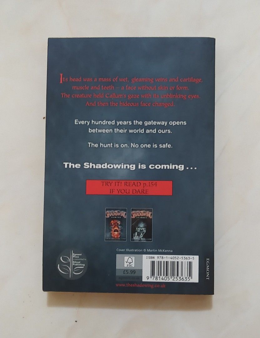 The Shadowing Hunted (Adam Slater), Hobbies & Toys, Books & Magazines, Storybooks on Carousell