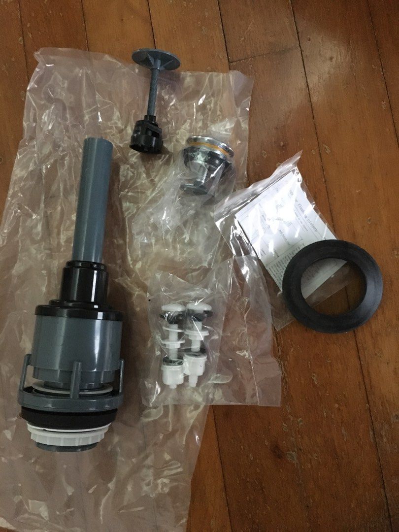 Toilet flush valve set with rubber seal, Everything Else on Carousell